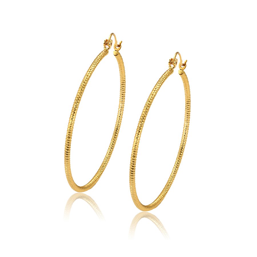 Cercei cercuri placati aur 24K | Accessories For You