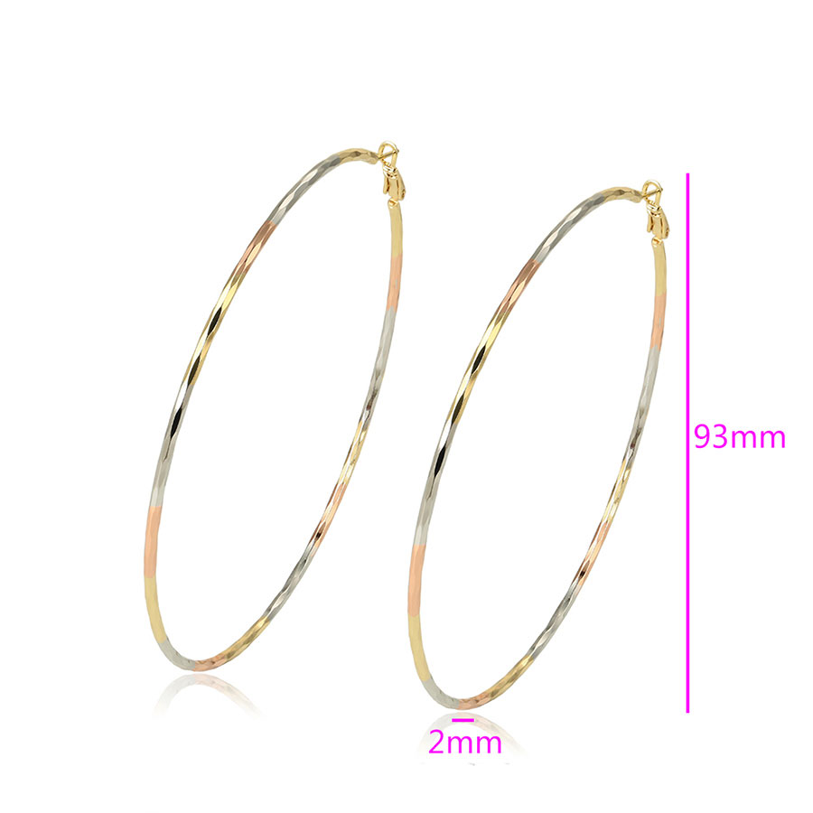 Cercei cercuri placati aur multicolor – Accessories For You