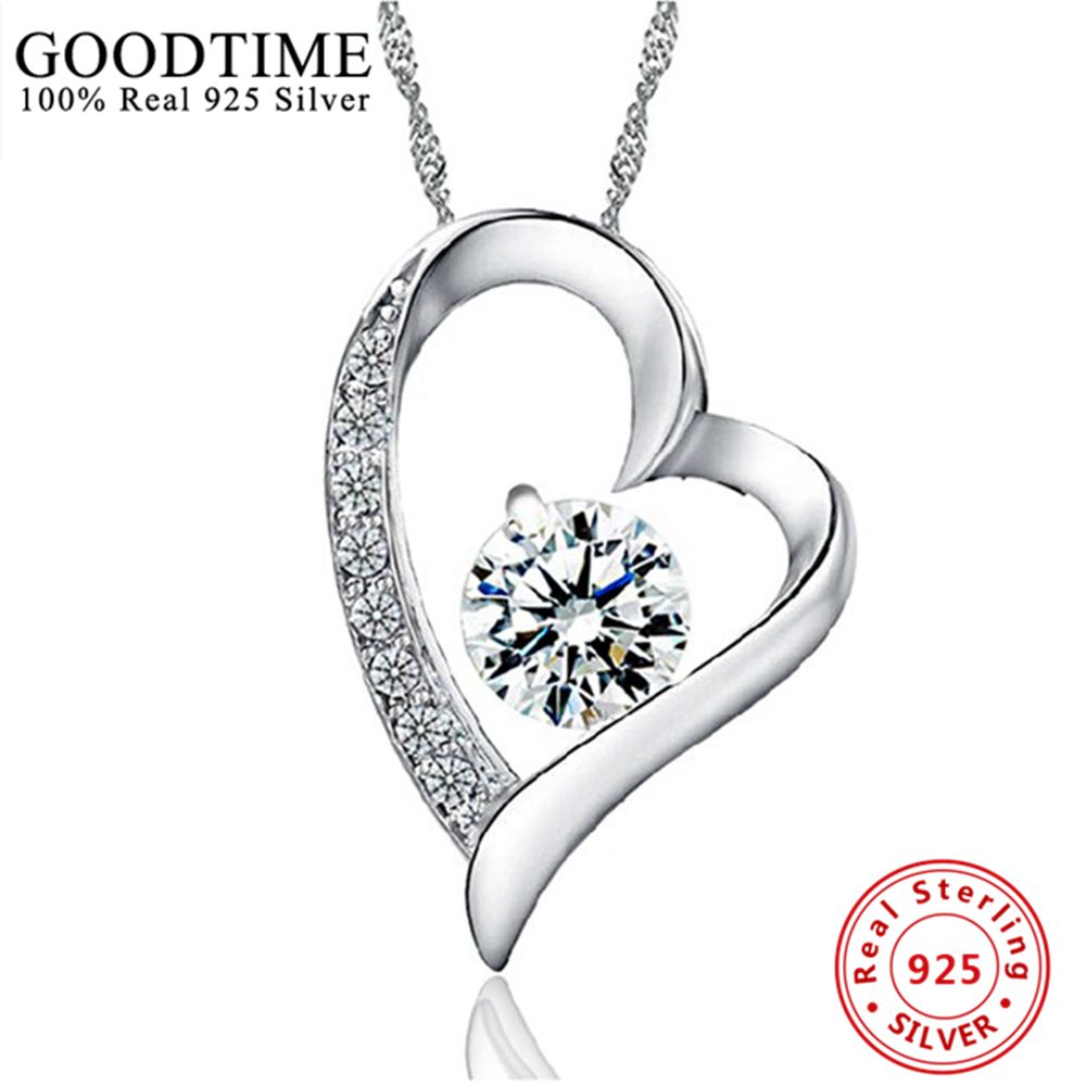 Colier argint 925 inimioara cu cristal zirconiu - Accessories For You