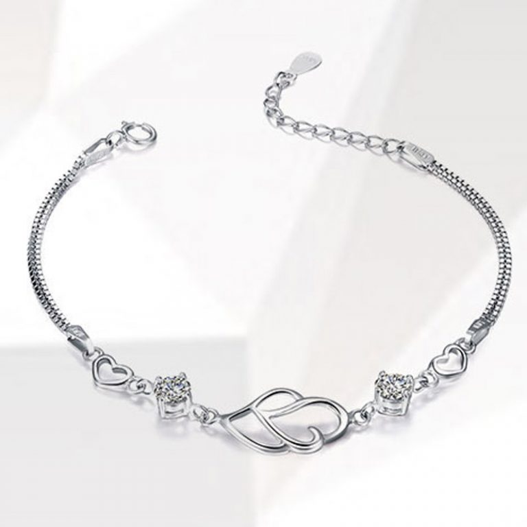 Bratara argint 925 inimioare si zirconiu - Accessories For You