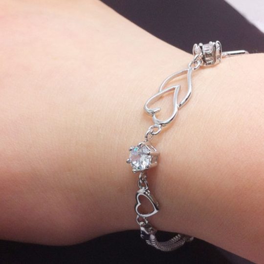 Bratara argint 925 inimioare si zirconiu | Accessories For You | Afy.ro