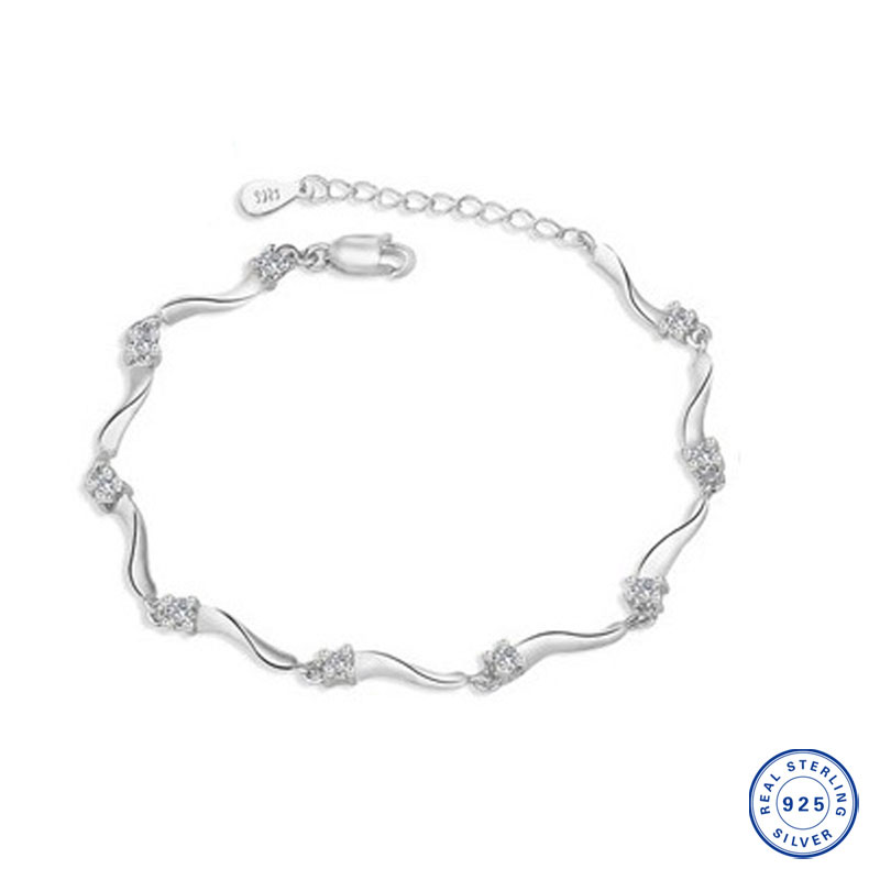 Bratara argint 925 rasucita cu zirconiu - Accessories For You