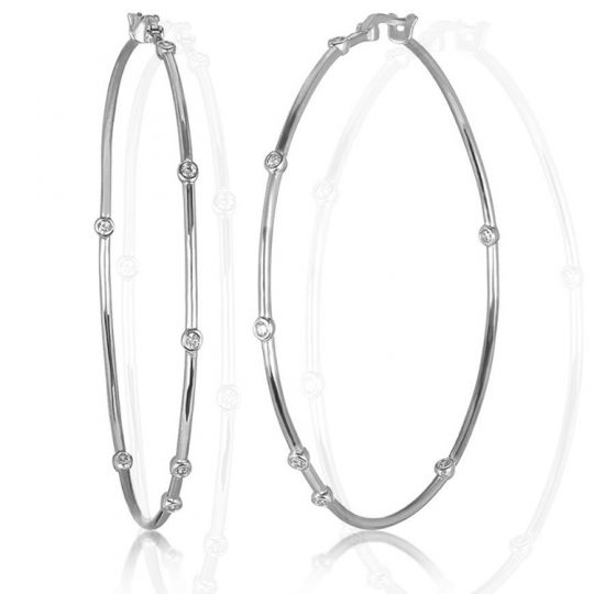 Cercei rotunzi argint 925 zirconiu | Accessories For You | Afy.ro