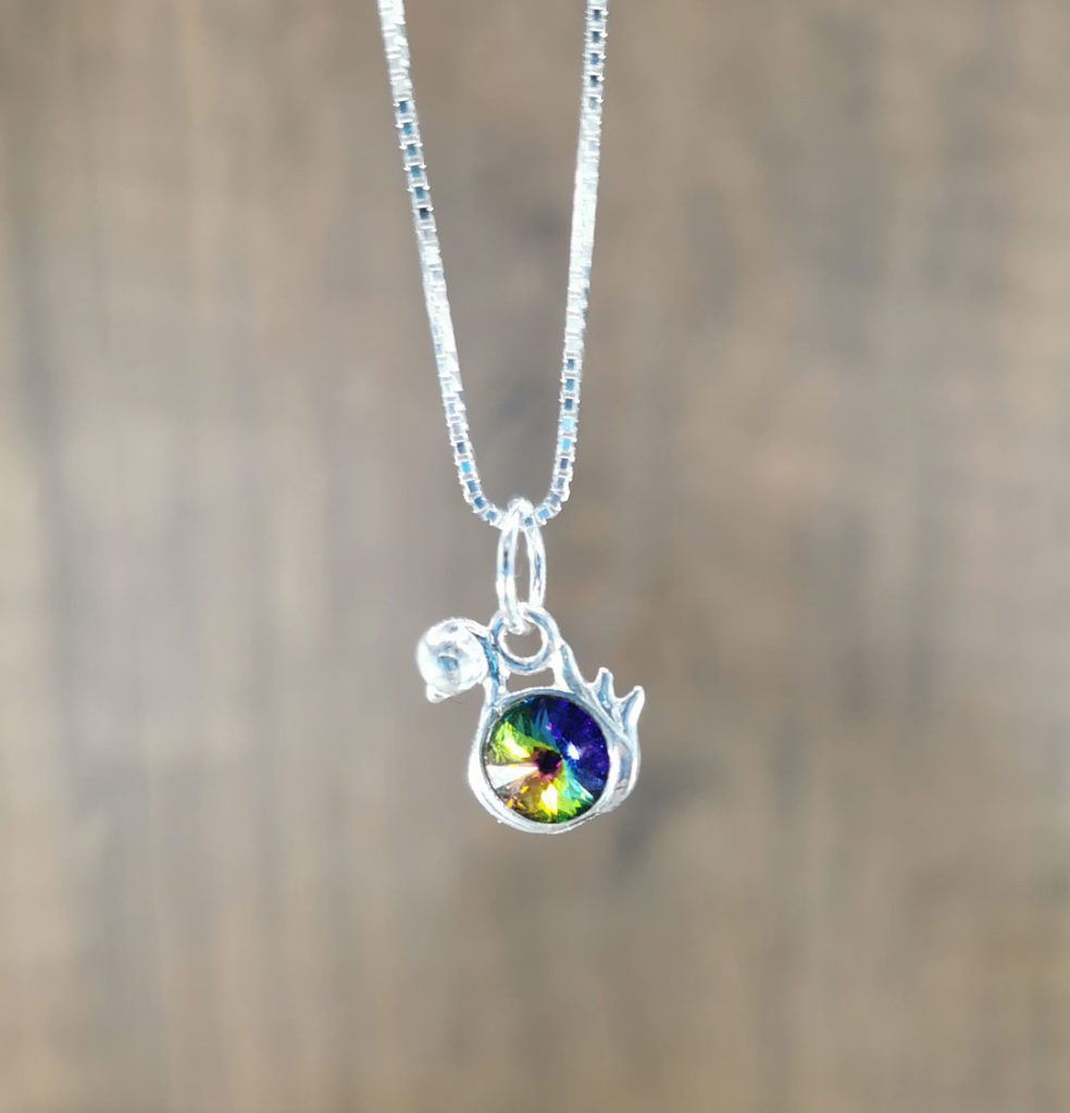 Colier lebada argint 925 cu elemente Swarovski | Accessories For You ...