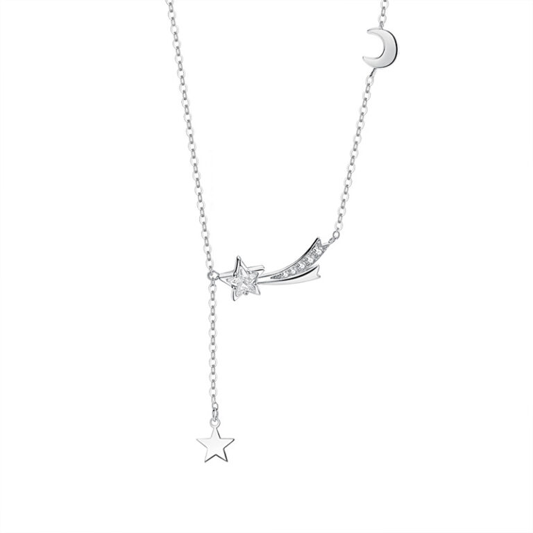Colier argint 925 stele si luna zirconiu | Accessories For You | Afy.ro