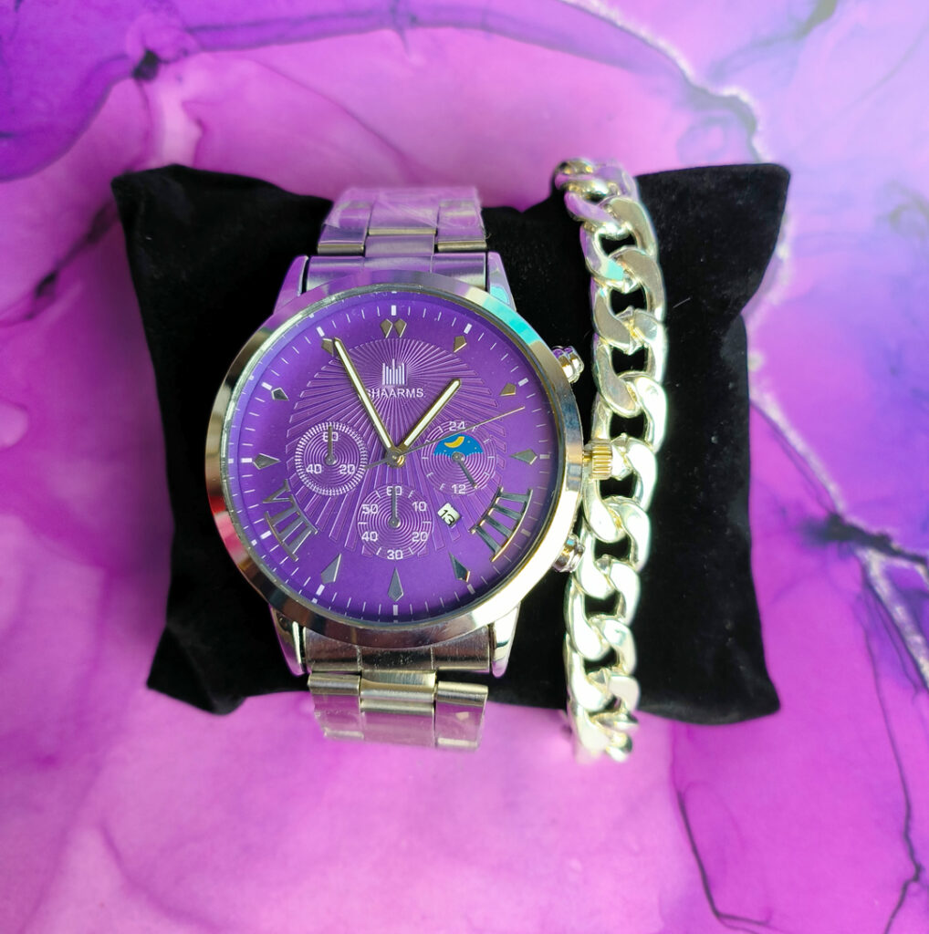 Set ceas barbatesc si bratara metalica argintie | Accessories For You ...