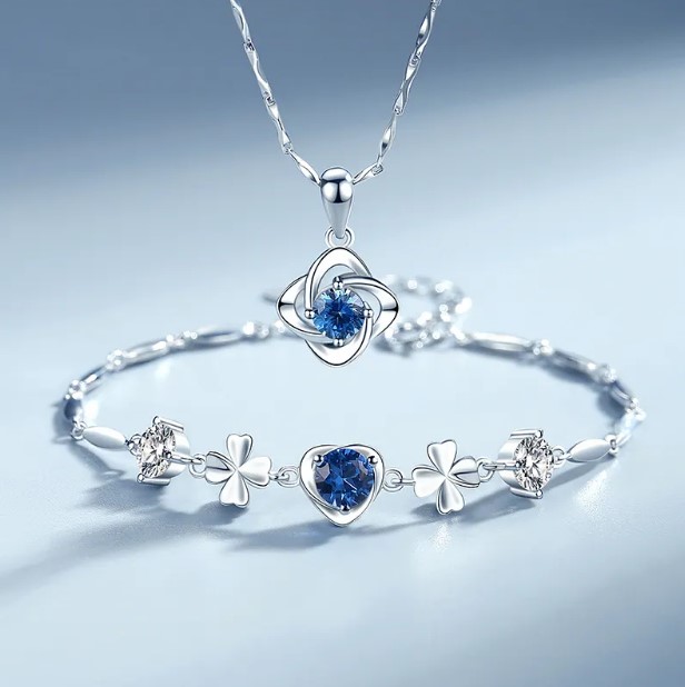 Set argint 925 colier si bratara zirconiu Eva | Accessories For You ...