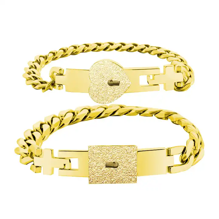 Bratari indragostiti stainless steel placate aur 18k | Accessories For ...