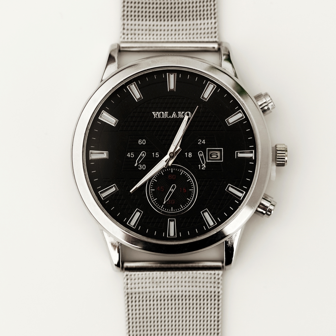 Ceas barbati cadran negru Yolako | Accessories For You | Afy.ro